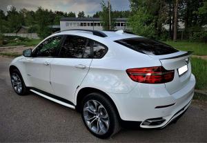 White BMW X6 2014 in Vilnius, with an engine capacity of 2.99 L and mileage of 289 thousand km for 15900 €, photo 4 on AUTOMOTO.COM.LV