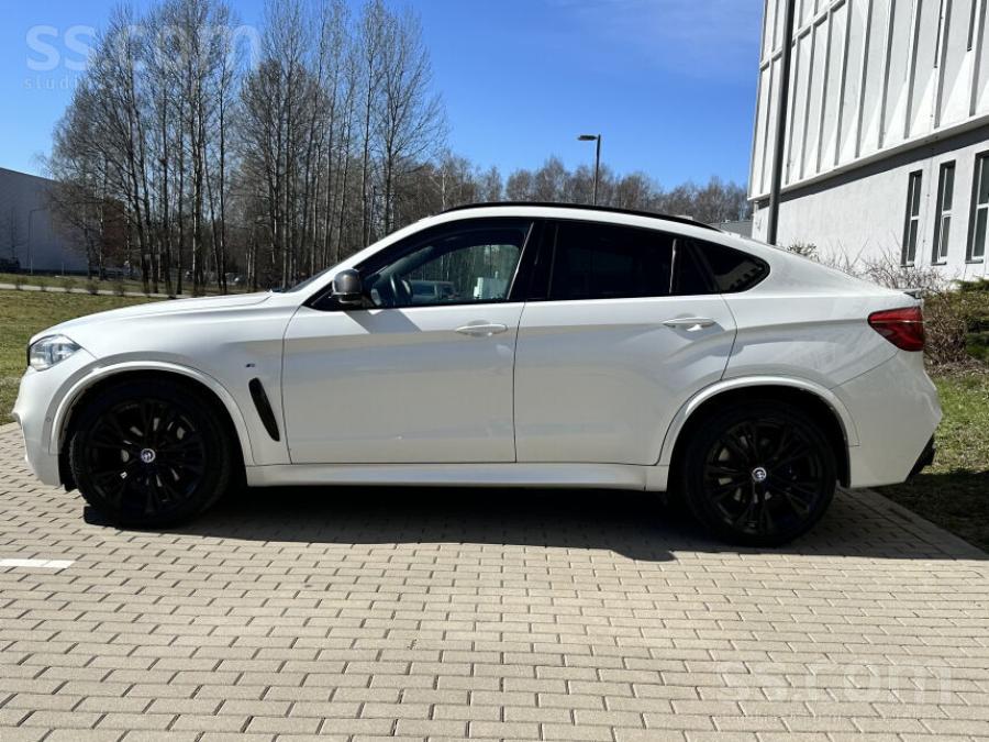 White BMW X6 2015 in Riga, with an engine capacity of 3.00 L and mileage of 185 thousand km for 23900 €, photo 4 on AUTOMOTO.COM.LV