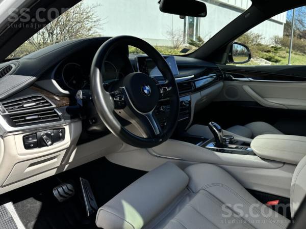 White BMW X6 2015 in Riga, with an engine capacity of 3.00 L and mileage of 185 thousand km for 24900 €, photo 10 on AUTOMOTO.COM.LV
