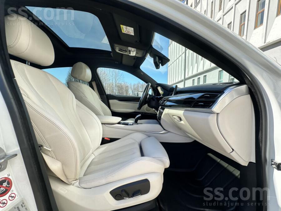 White BMW X6 2015 in Riga, with an engine capacity of 3.00 L and mileage of 185 thousand km for 23900 €, photo 12 on AUTOMOTO.COM.LV