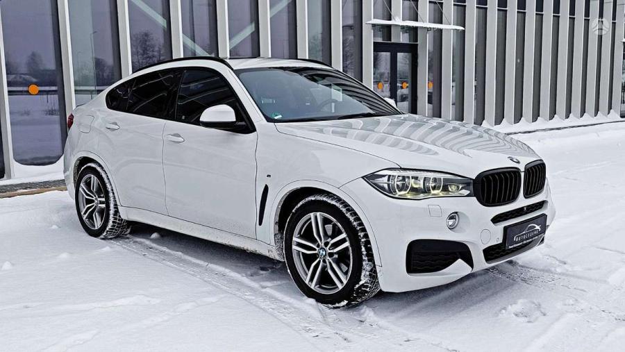 White BMW X6 2015 in Vilnius, with an engine capacity of 2.99 L and mileage of 218 thousand km for 22500 €, photo 11 on AUTOMOTO.COM.LV