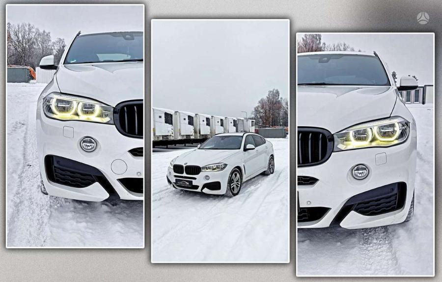 White BMW X6 2015 in Vilnius, with an engine capacity of 2.99 L and mileage of 218 thousand km for 22500 €, photo 37 on AUTOMOTO.COM.LV