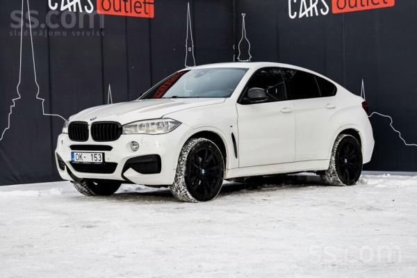 White BMW X6 2015 in Riga, with an engine capacity of 3.00 L and mileage of 190 thousand km for 24990 €, photo 1 on AUTOMOTO.COM.LV