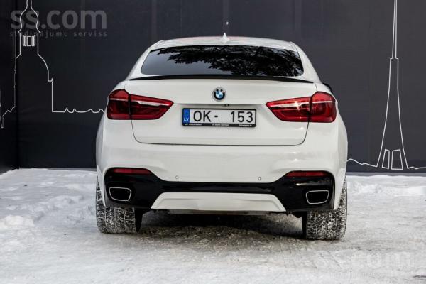 White BMW X6 2015 in Riga, with an engine capacity of 3.00 L and mileage of 190 thousand km for 24990 €, photo 7 on AUTOMOTO.COM.LV