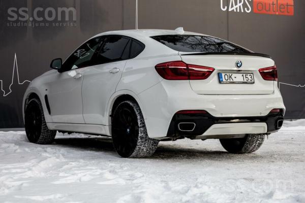 White BMW X6 2015 in Riga, with an engine capacity of 3.00 L and mileage of 190 thousand km for 24990 €, photo 8 on AUTOMOTO.COM.LV