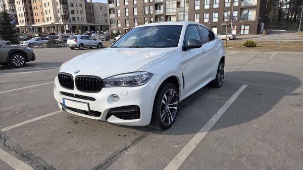 White BMW X6 2015 in Vilnius, with an engine capacity of 3.00 L and mileage of 205 thousand km for 25500 €, photo 1 on AUTOMOTO.COM.LV
