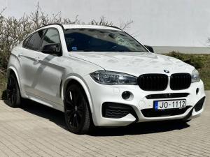 White BMW X6 2015 in Riga, with an engine capacity of 3.00 L and mileage of 185 thousand km for 21900 €, photo 4 on AUTOMOTO.COM.LV