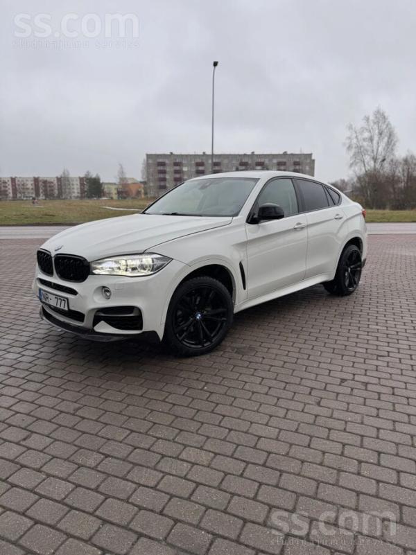 White BMW X6 2016 in Riga, with an engine capacity of 3.00 L and mileage of 212 thousand km for 29900 €, photo 2 on AUTOMOTO.COM.LV