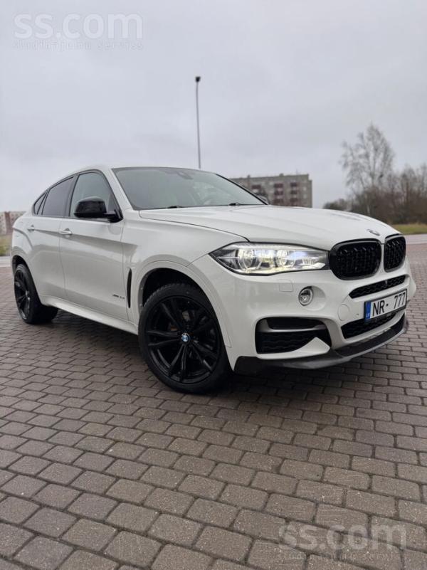 White BMW X6 2016 in Riga, with an engine capacity of 3.00 L and mileage of 212 thousand km for 27500 €, photo 1 on AUTOMOTO.COM.LV