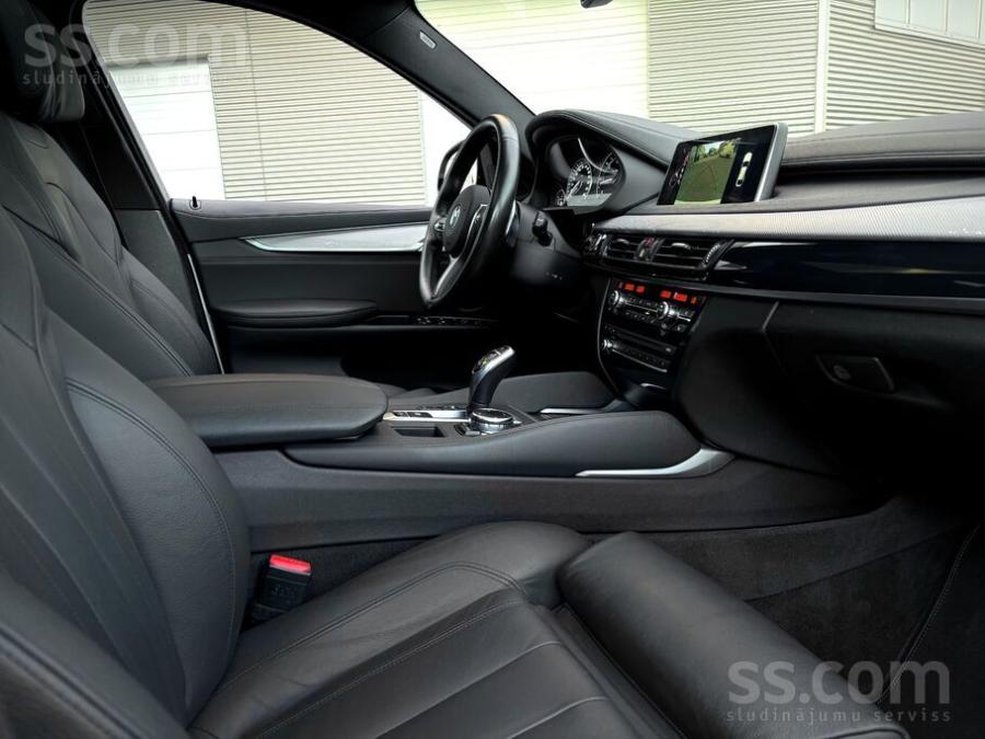 White BMW X6 2016 in Riga, with an engine capacity of 3.00 L and mileage of 244 thousand km for 24700 €, photo 7 on AUTOMOTO.COM.LV