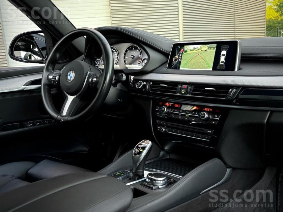 White BMW X6 2016 in Riga, with an engine capacity of 3.00 L and mileage of 244 thousand km for 24700 €, photo 8 on AUTOMOTO.COM.LV