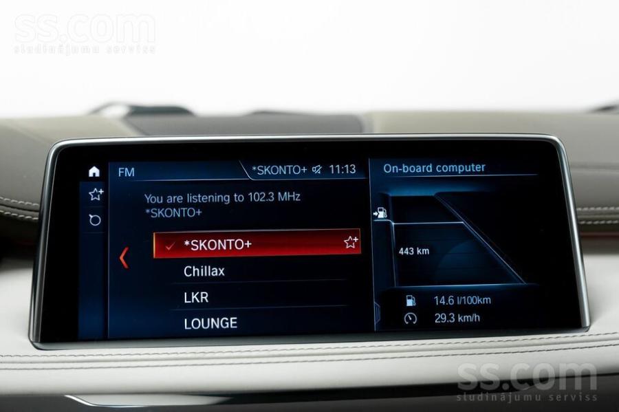 White BMW X6 2016 in Riga, with an engine capacity of 3.00 L and mileage of 73 thousand km for 29500 €, photo 17 on AUTOMOTO.COM.LV