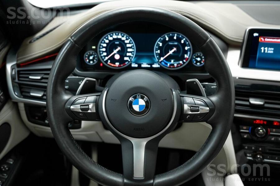 White BMW X6 2016 in Riga, with an engine capacity of 3.00 L and mileage of 73 thousand km for 29500 €, photo 34 on AUTOMOTO.COM.LV