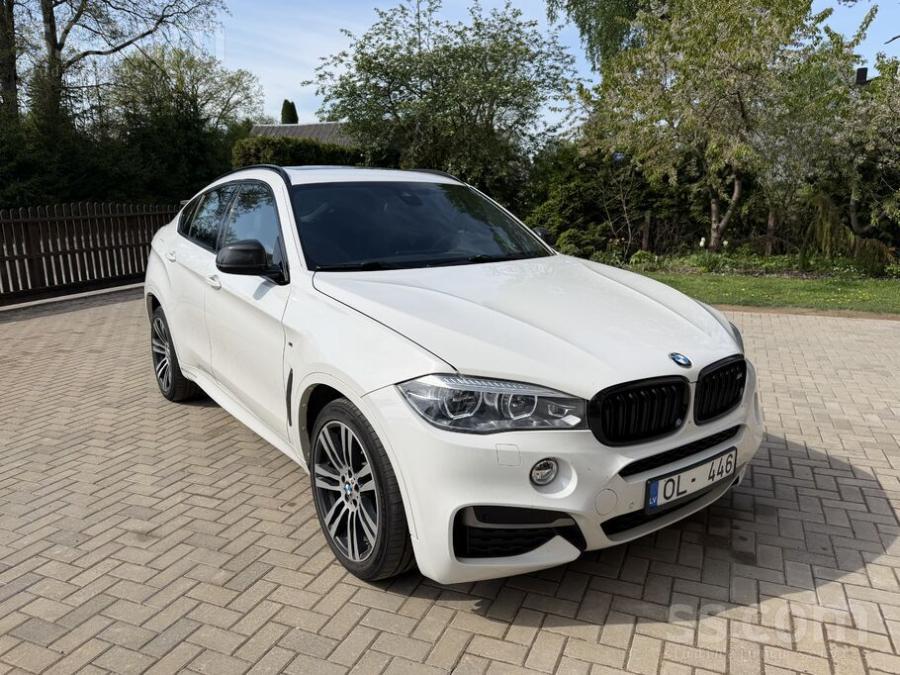 White BMW X6 2016 in Valmiera, with an engine capacity of 3.00 L and mileage of 228 thousand km for 28000 €, photo 4 on AUTOMOTO.COM.LV