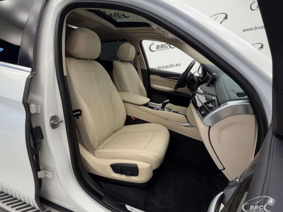 White BMW X6 2016 in Vilnius, with an engine capacity of 2.98 L and mileage of 143 thousand km for 19900 €, photo 9 on AUTOMOTO.COM.LV
