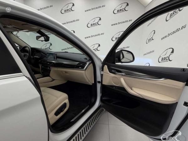 White BMW X6 2016 in Vilnius, with an engine capacity of 2.98 L and mileage of 143 thousand km for 19900 €, photo 9 on AUTOMOTO.COM.LV