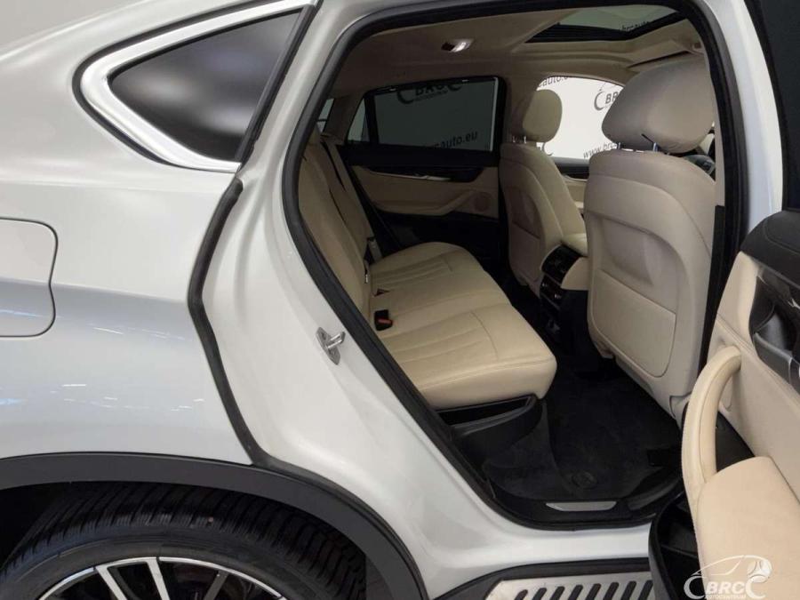 White BMW X6 2016 in Vilnius, with an engine capacity of 2.98 L and mileage of 143 thousand km for 19900 €, photo 11 on AUTOMOTO.COM.LV