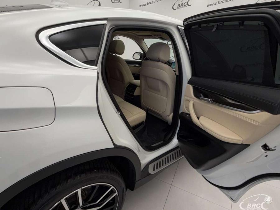 White BMW X6 2016 in Vilnius, with an engine capacity of 2.98 L and mileage of 143 thousand km for 19900 €, photo 14 on AUTOMOTO.COM.LV