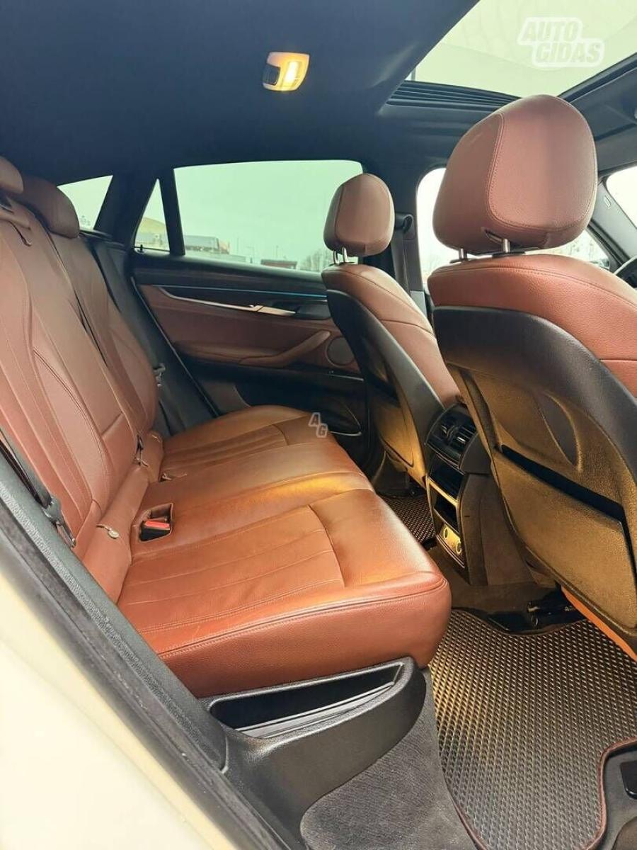 White BMW X6 2016 in Kaunas, with an engine capacity of 3.00 L and mileage of 169 thousand km for 23500 €, photo 15 on AUTOMOTO.COM.LV