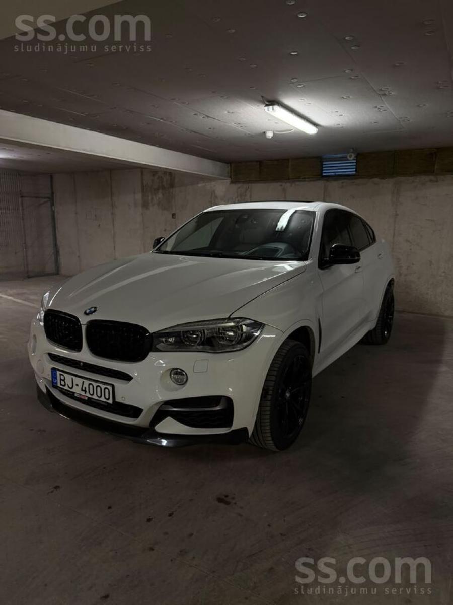 White BMW X6 2016 in Riga, with an engine capacity of 3.00 L and mileage of 225 thousand km for 20999 €, photo 1 on AUTOMOTO.COM.LV