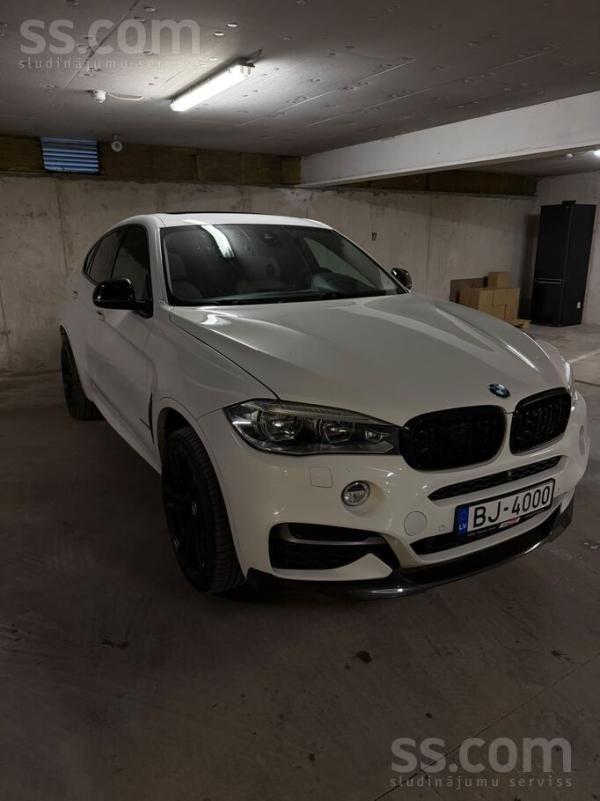 White BMW X6 2016 in Riga, with an engine capacity of 3.00 L and mileage of 225 thousand km for 20999 €, photo 3 on AUTOMOTO.COM.LV