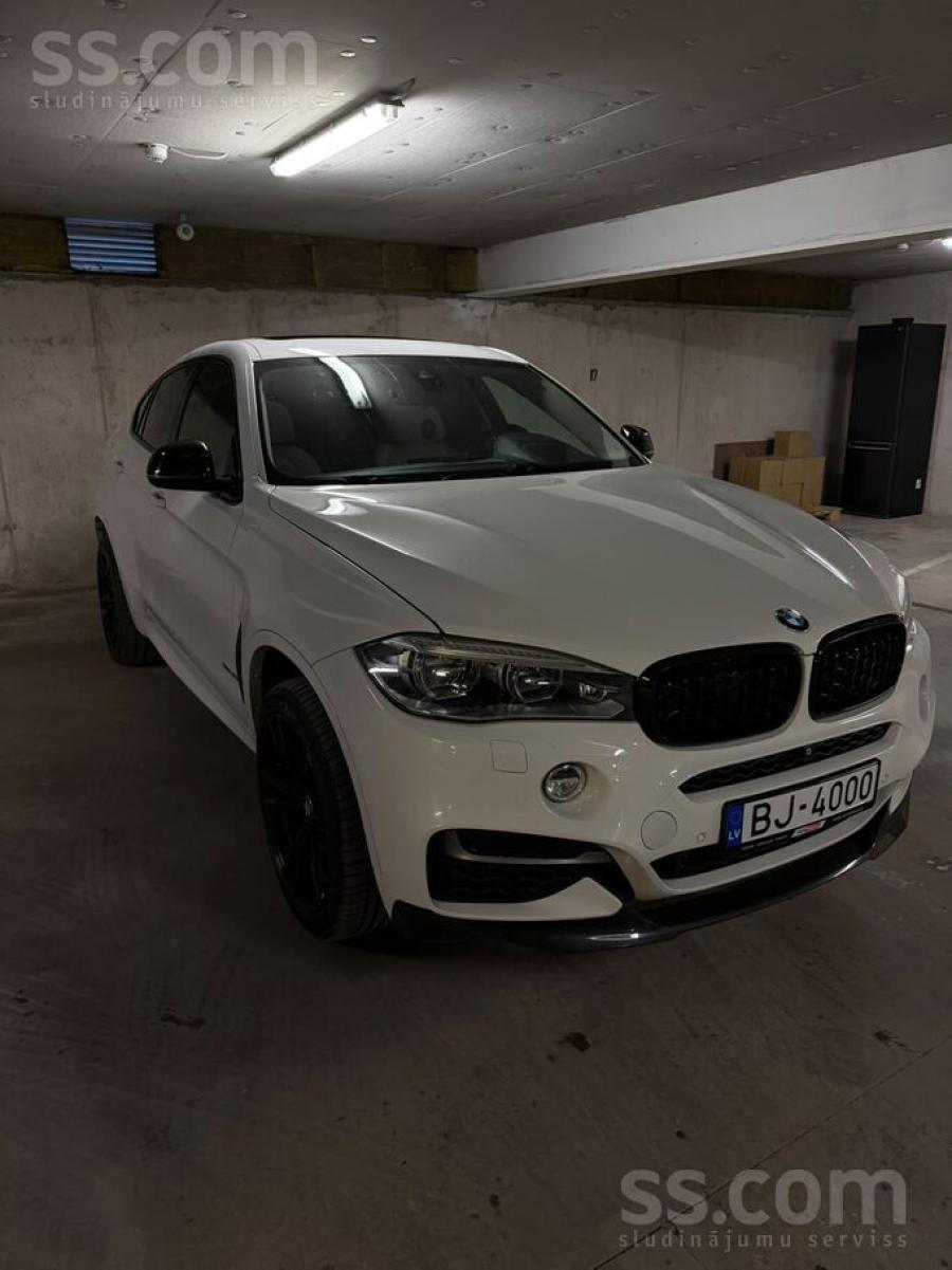 White BMW X6 2016 in Riga, with an engine capacity of 3.00 L and mileage of 225 thousand km for 20999 €, photo 3 on AUTOMOTO.COM.LV