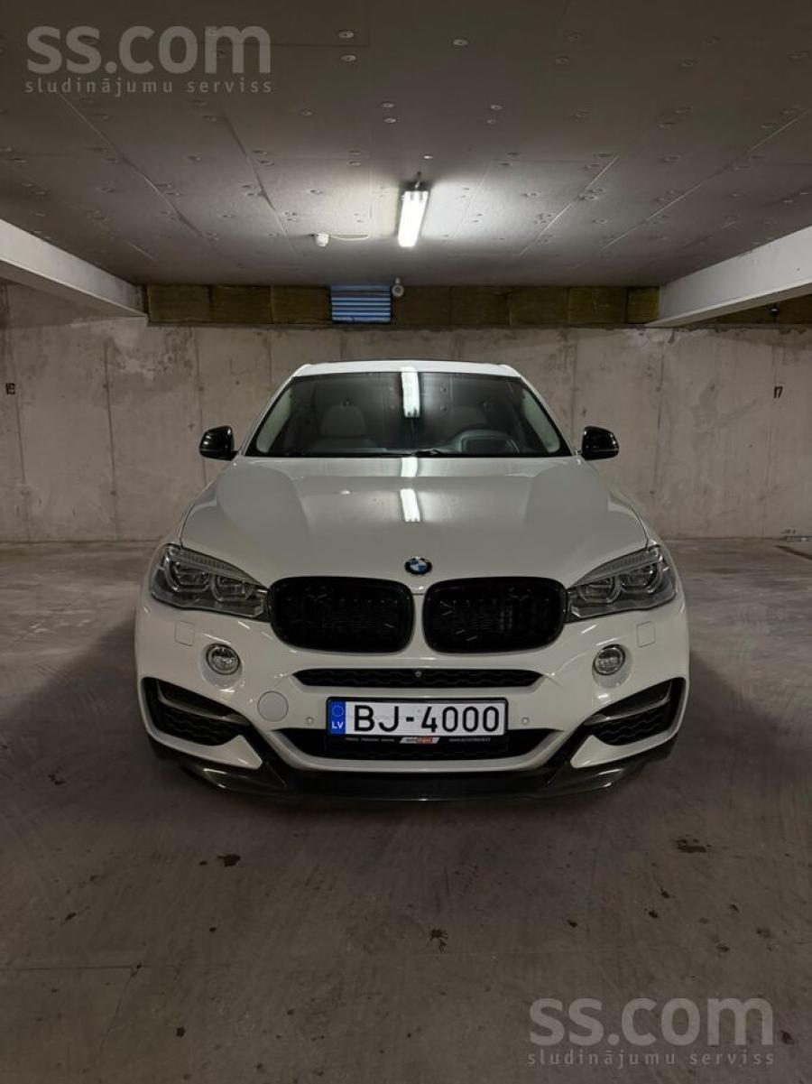 White BMW X6 2016 in Riga, with an engine capacity of 3.00 L and mileage of 225 thousand km for 20999 €, photo 4 on AUTOMOTO.COM.LV