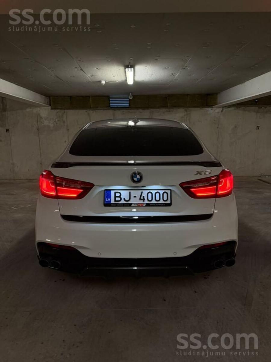 White BMW X6 2016 in Riga, with an engine capacity of 3.00 L and mileage of 225 thousand km for 20999 €, photo 8 on AUTOMOTO.COM.LV