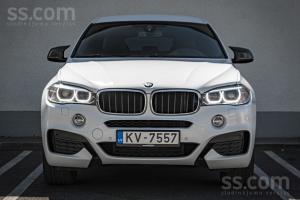 White BMW X6 2017 in Riga, with an engine capacity of 3.00 L and mileage of 150 thousand km for 25990 €, photo 3 on AUTOMOTO.COM.LV