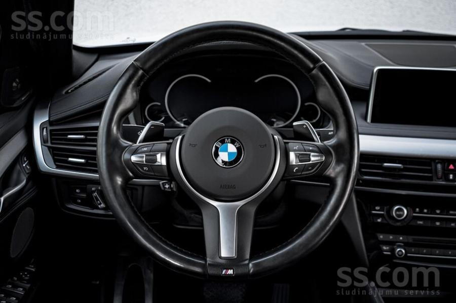 White BMW X6 2017 in Riga, with an engine capacity of 3.00 L and mileage of 150 thousand km for 25990 €, photo 22 on AUTOMOTO.COM.LV