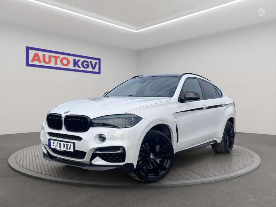 White BMW X6 2017 in Vilnius, with an engine capacity of 3.00 L and mileage of 201 thousand km for 23999 €, photo 1 on AUTOMOTO.COM.LV