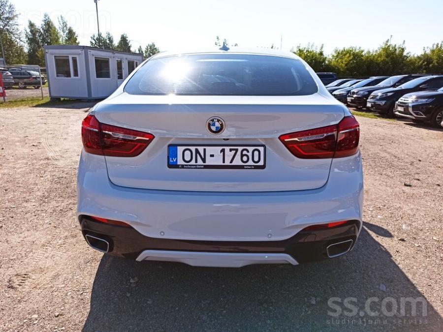 White BMW X6 2017 in Daugavpils, with an engine capacity of 3.00 L and mileage of 0 thousand km for 26950 €, photo 7 on AUTOMOTO.COM.LV