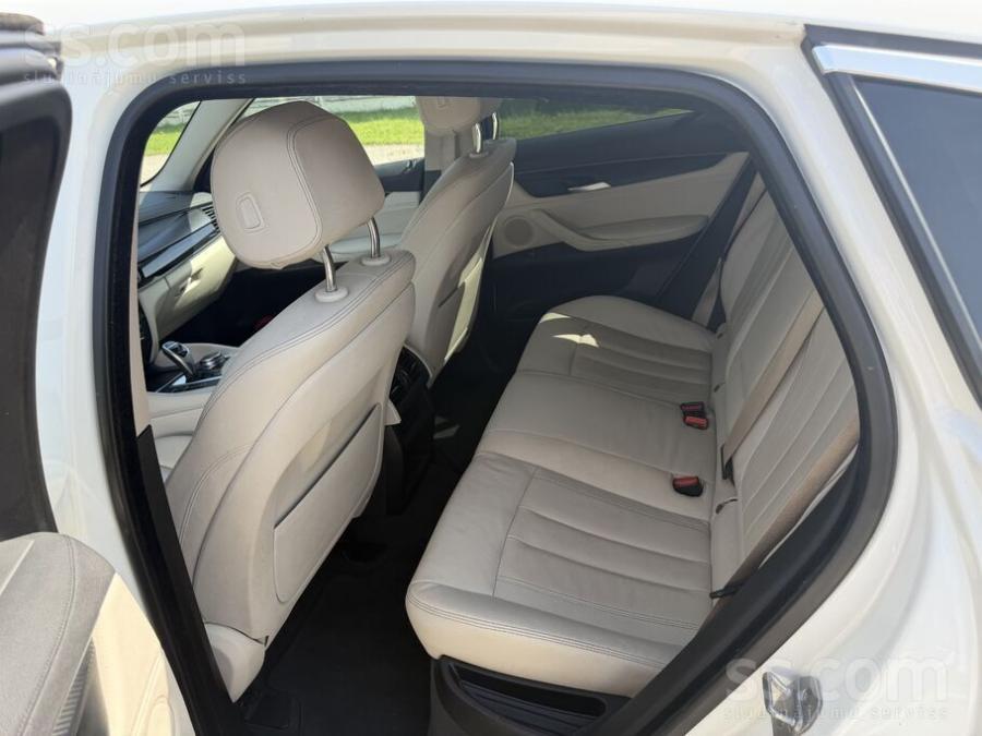 White BMW X6 2017 in Riga, with an engine capacity of 3.00 L and mileage of 180 thousand km for 23500 €, photo 7 on AUTOMOTO.COM.LV