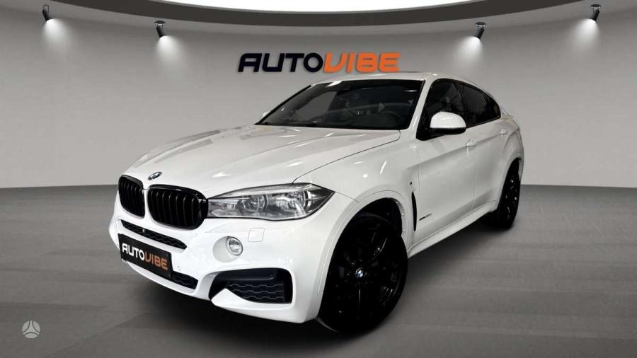 White BMW X6 2017 in Vilnius, with an engine capacity of 2.99 L and mileage of 181 thousand km for 26222 €, photo 1 on AUTOMOTO.COM.LV