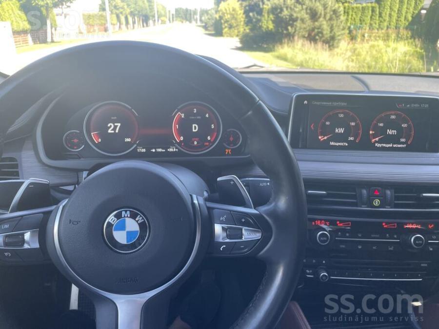 White BMW X6 2018 in Riga, with an engine capacity of 3.00 L and mileage of 220 thousand km for 22400 €, photo 9 on AUTOMOTO.COM.LV