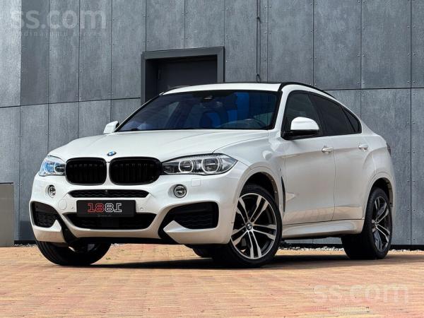White BMW X6 2018 in Riga, with an engine capacity of 3.00 L and mileage of 232 thousand km for 25800 €, photo 1 on AUTOMOTO.COM.LV
