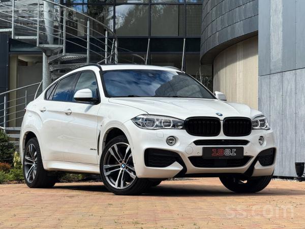 White BMW X6 2018 in Riga, with an engine capacity of 3.00 L and mileage of 232 thousand km for 25800 €, photo 3 on AUTOMOTO.COM.LV