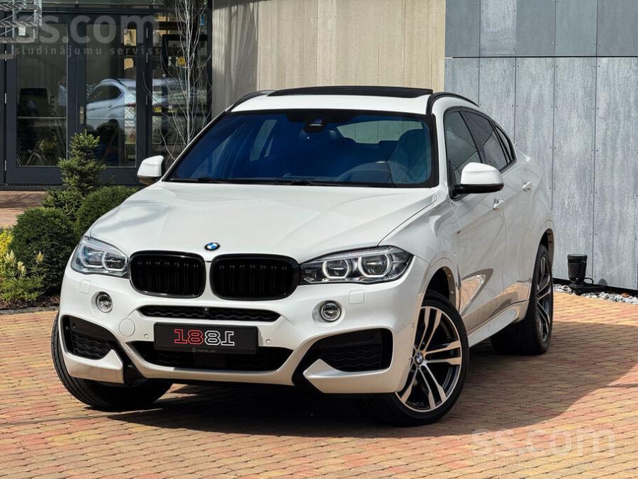 White BMW X6 2018 in Riga, with an engine capacity of 3.00 L and mileage of 232 thousand km for 25800 €, photo 18 on AUTOMOTO.COM.LV