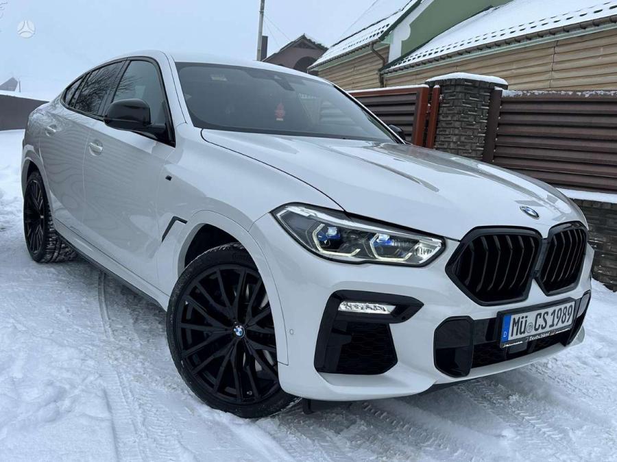 Balts BMW X6 2020 Viļņa, ar dzinēja tilpumu 2.99 L un nobraukumu 100 tūkst. km par 51850 €, foto 1 vietnē AUTOMOTO.COM.LV
