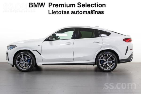 White BMW X6 2021 in Riga, with an engine capacity of 3.00 L and mileage of 65 thousand km for 55500 €, photo 2 on AUTOMOTO.COM.LV