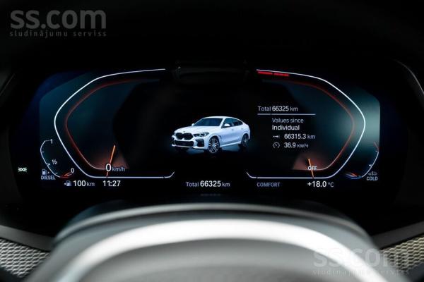 White BMW X6 2021 in Riga, with an engine capacity of 3.00 L and mileage of 65 thousand km for 55500 €, photo 7 on AUTOMOTO.COM.LV