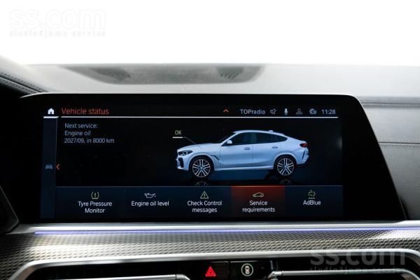 White BMW X6 2021 in Riga, with an engine capacity of 3.00 L and mileage of 65 thousand km for 55500 €, photo 10 on AUTOMOTO.COM.LV