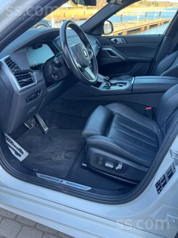White BMW X6 2021 in Riga, with an engine capacity of 3.00 L and mileage of 47 thousand km for 56000 €, photo 7 on AUTOMOTO.COM.LV