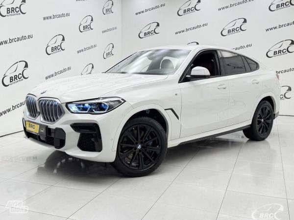 White BMW X6 2023 in Avizieniai, with an engine capacity of 3.00 L and mileage of 69 thousand km for 59900 €, photo 1 on AUTOMOTO.COM.LV