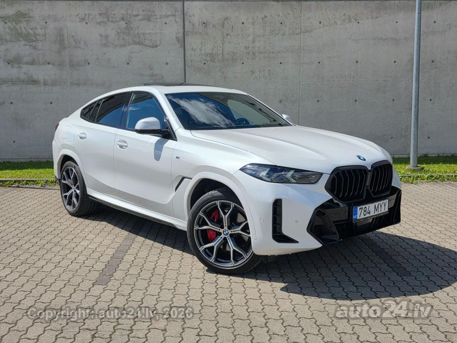 White BMW X6 2023 in Viljandi, with an engine capacity of 3.00 L and mileage of 33 thousand km for 69999 €, photo 1 on AUTOMOTO.COM.LV