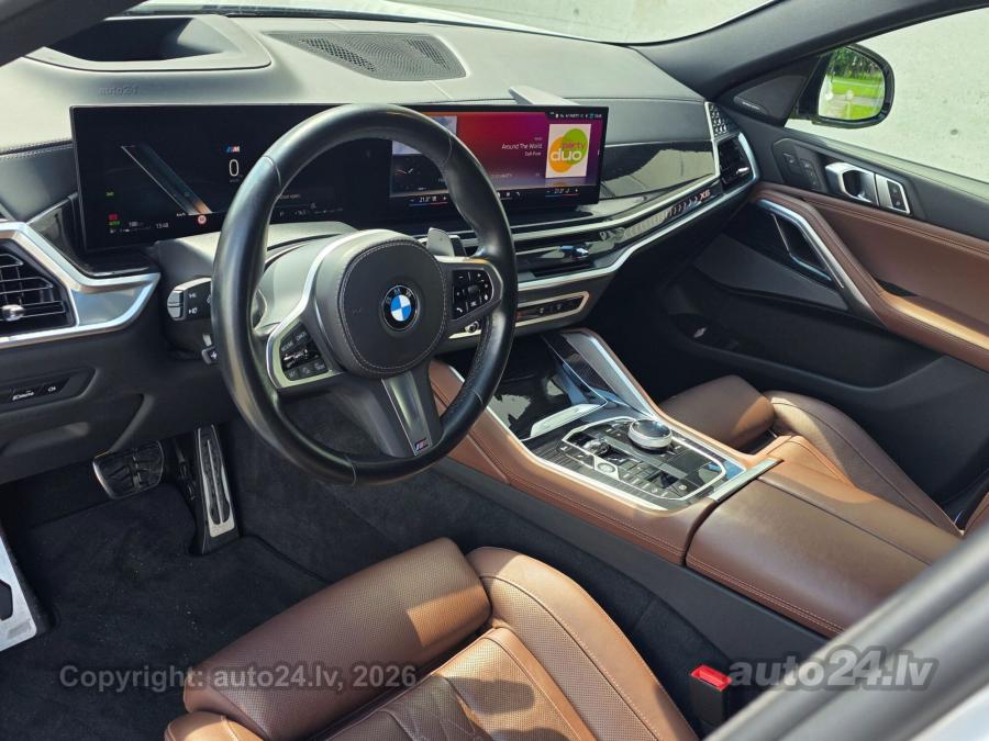 White BMW X6 2023 in Viljandi, with an engine capacity of 3.00 L and mileage of 33 thousand km for 69999 €, photo 13 on AUTOMOTO.COM.LV