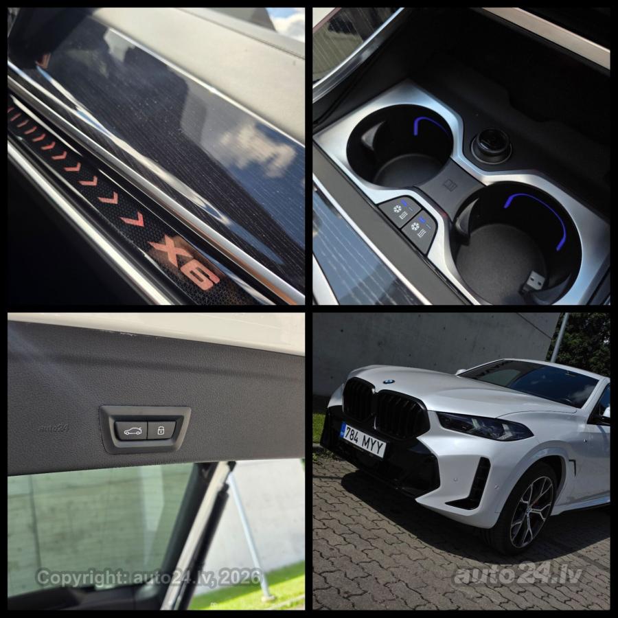 White BMW X6 2023 in Viljandi, with an engine capacity of 3.00 L and mileage of 33 thousand km for 69999 €, photo 26 on AUTOMOTO.COM.LV