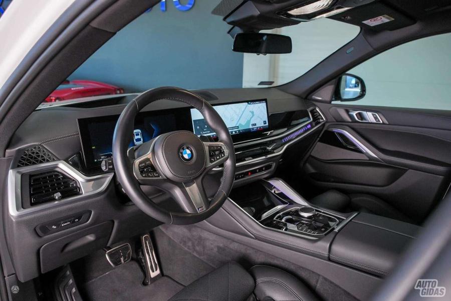 White BMW X6 2025 in Marijampole, with an engine capacity of 3.00 L and mileage of 20 thousand km for 82450 €, photo 26 on AUTOMOTO.COM.LV