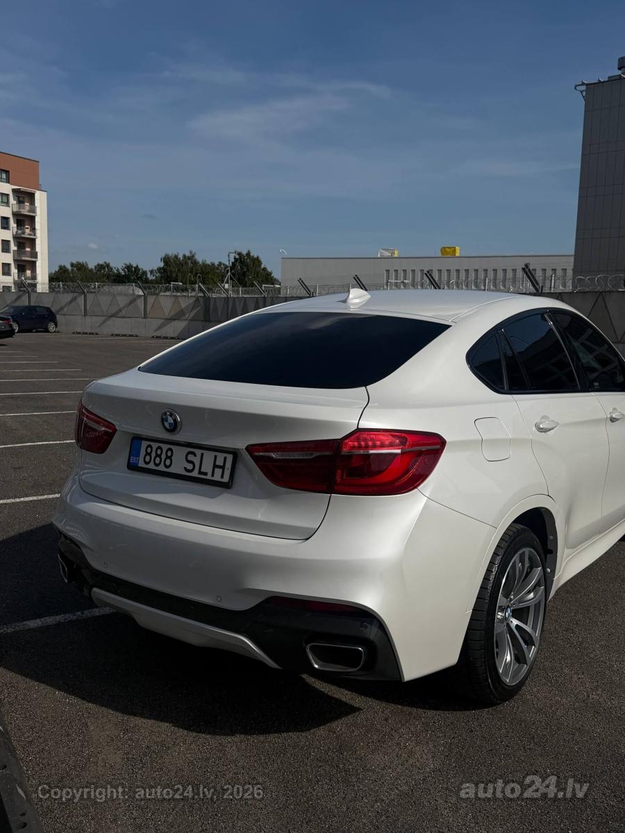 White BMW X6 2016 in Tallinn, with an engine capacity of 3.00 L and mileage of 230 thousand km for 24862 €, photo 4 on AUTOMOTO.COM.LV