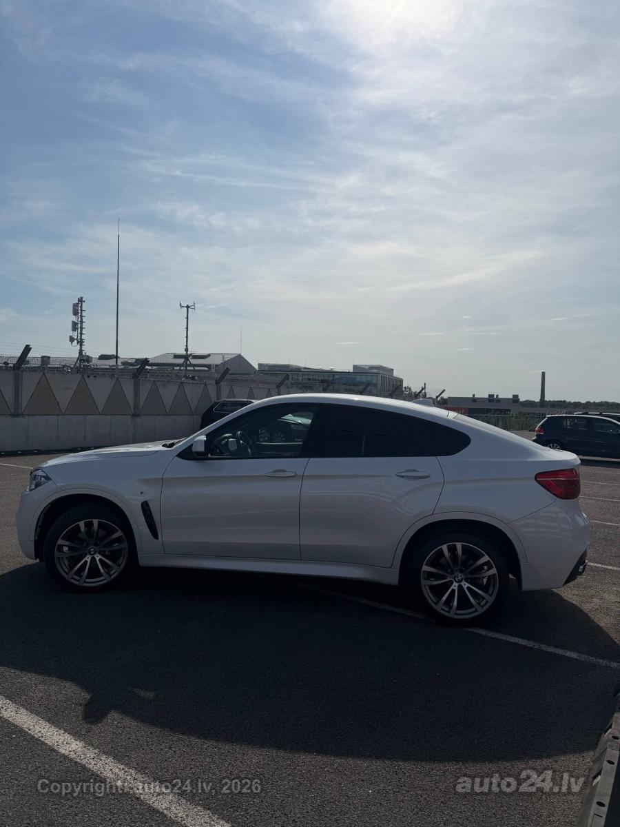 White BMW X6 2016 in Tallinn, with an engine capacity of 3.00 L and mileage of 230 thousand km for 24862 €, photo 6 on AUTOMOTO.COM.LV